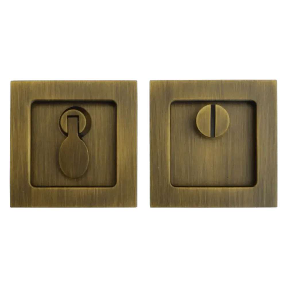 Square recessed turn-and-release kit 70x70mm